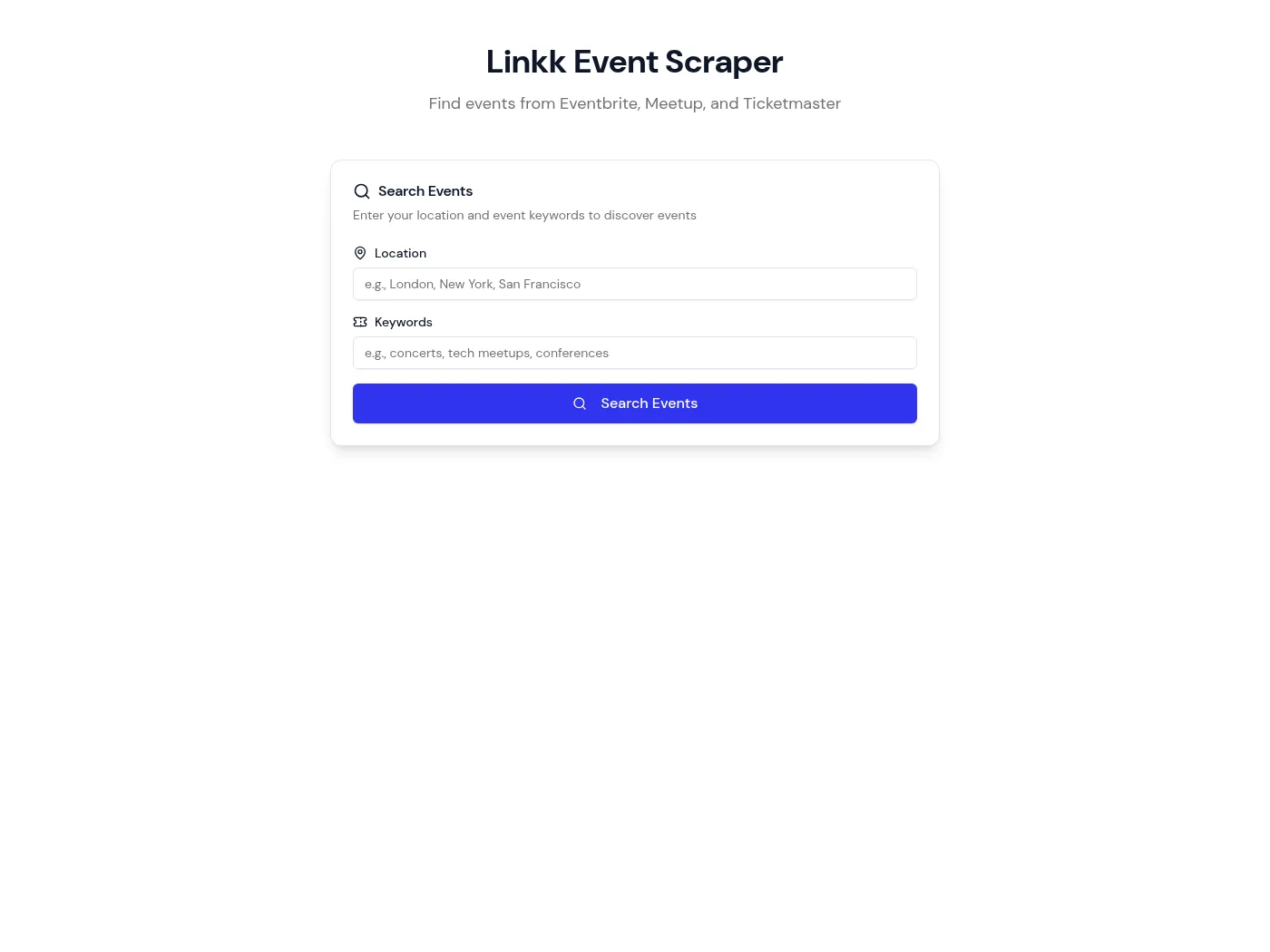 Linkk Event Scraper Module