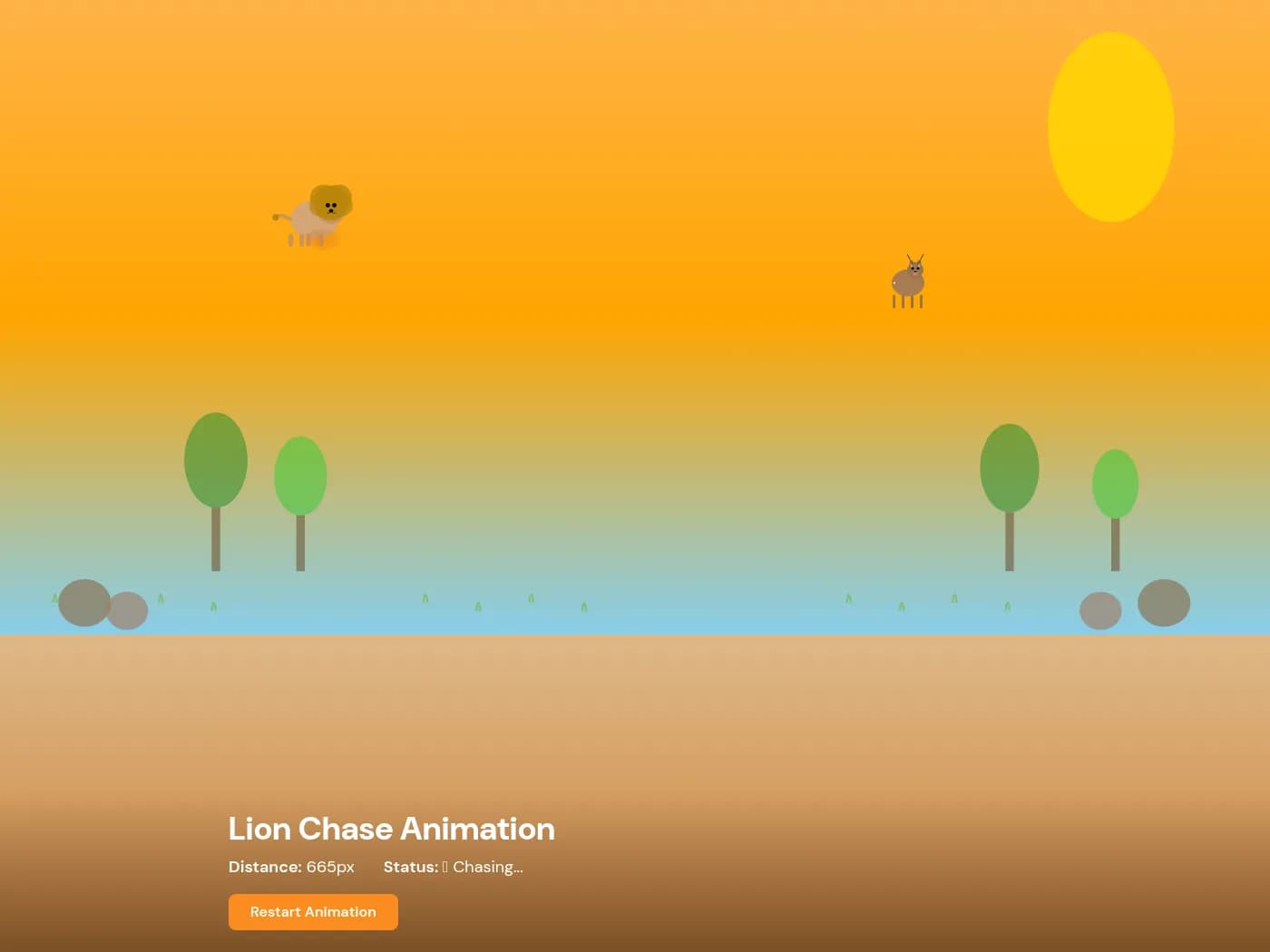 Lion Chase Animation
