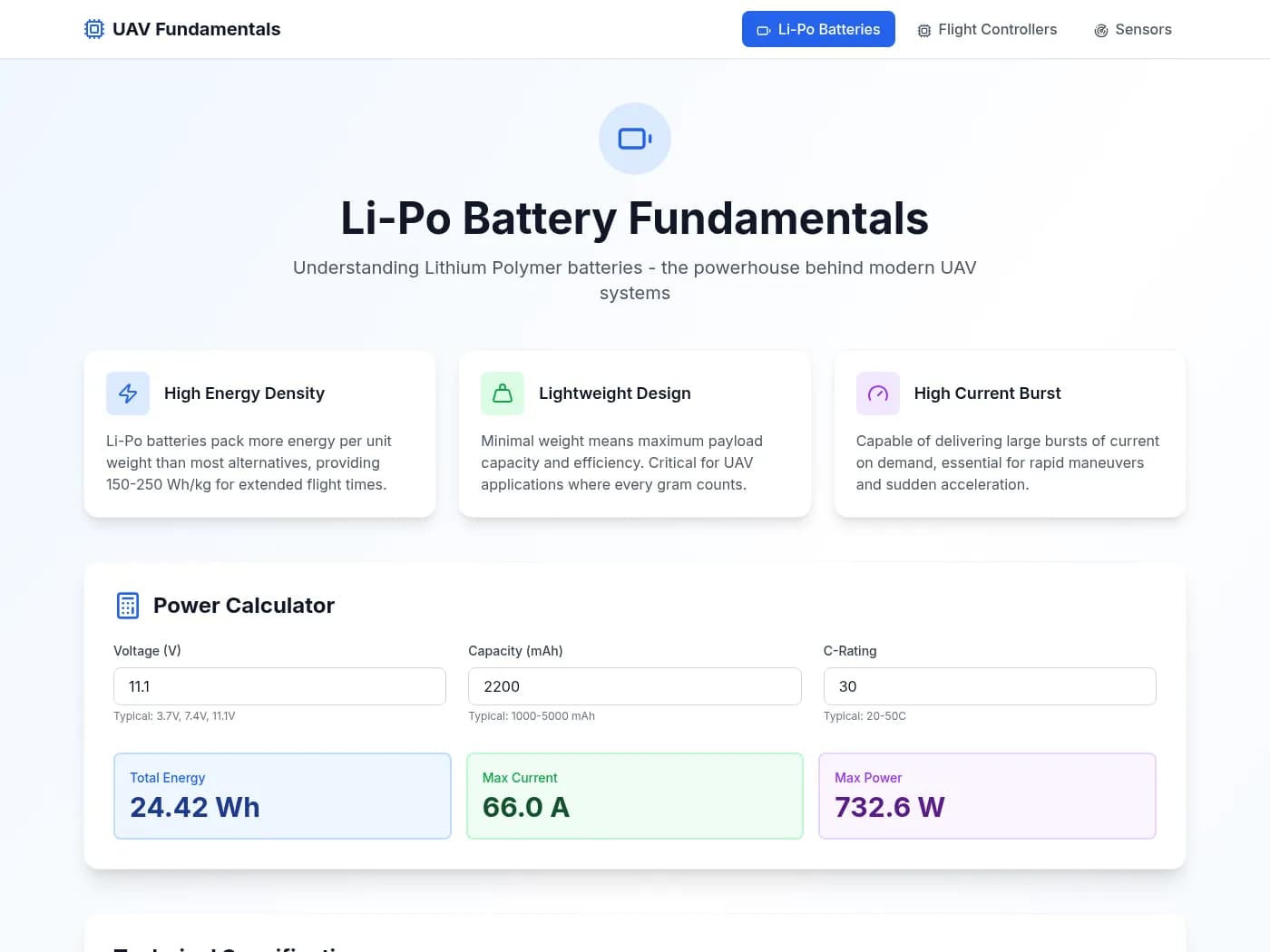 Li-Po Battery Fundamentals for UAV Power Systems