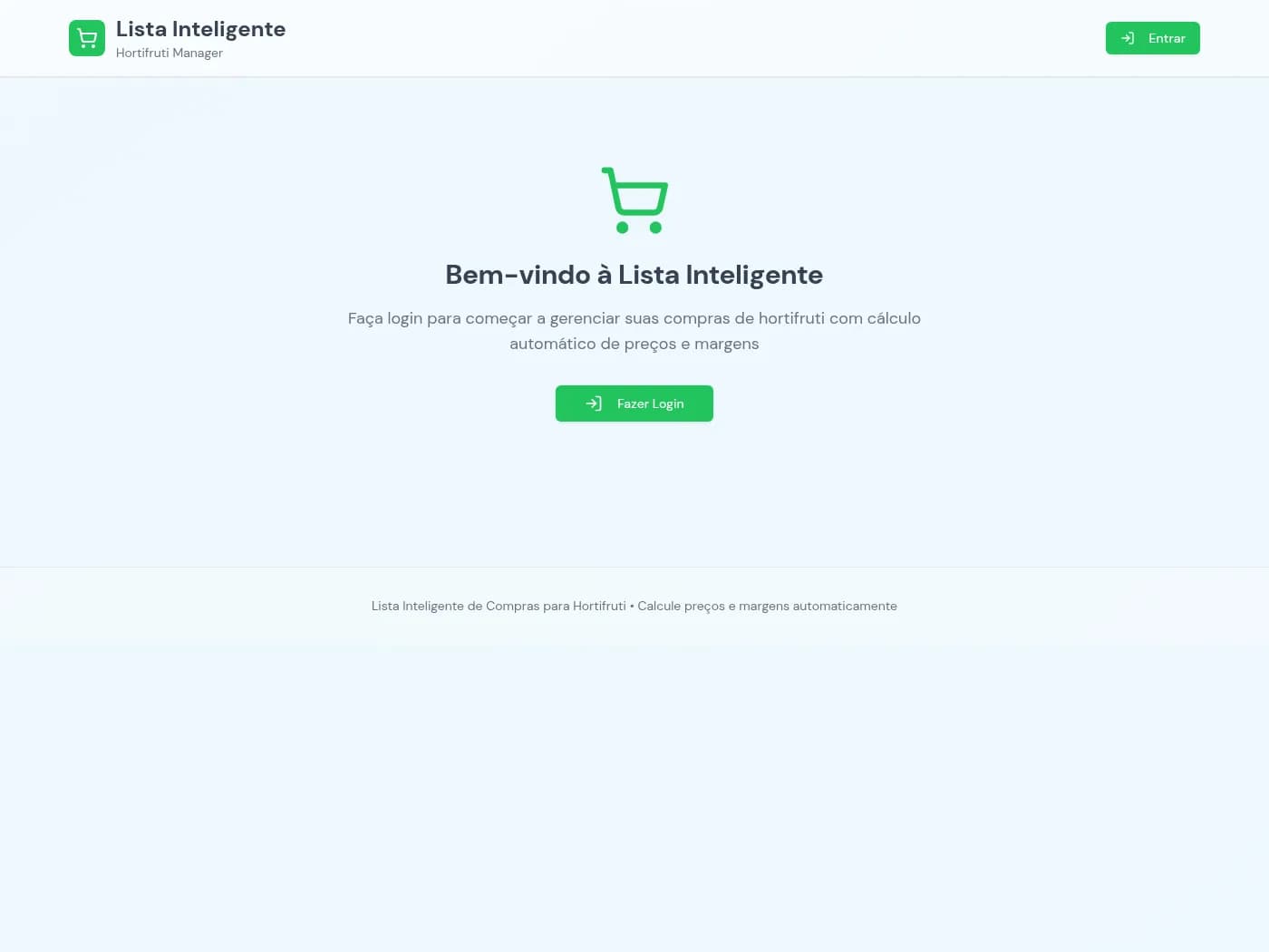Lista Inteligente de Compras para Hortifruti