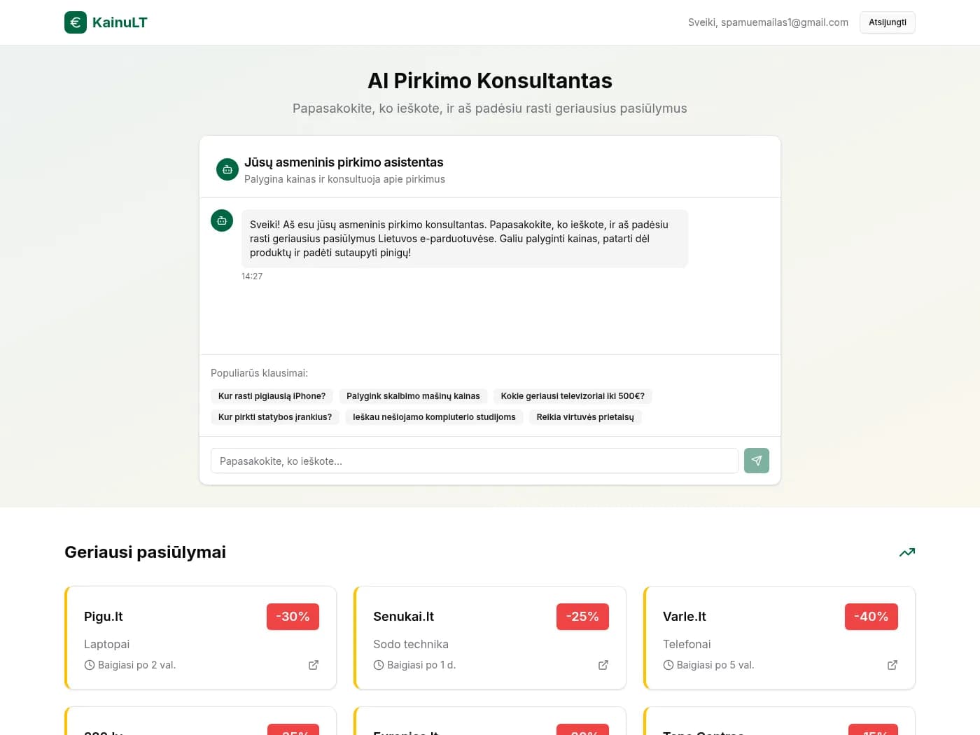 Lithuanian Price Comparison Platform