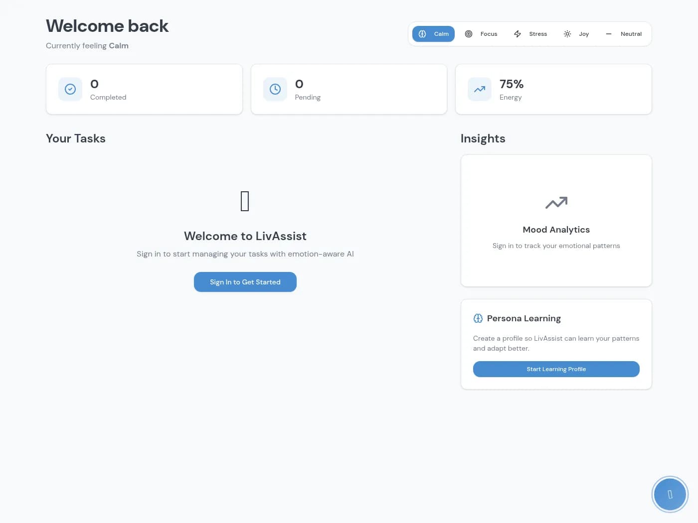 LivAssist X.6 – Neural Continuum Next-Gen Emotion-Aware Task Manager & Companion