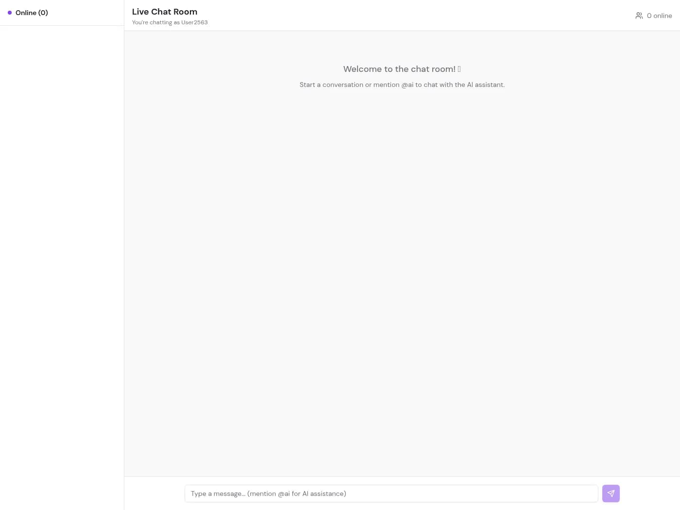 Live AI Chat Room Platform
