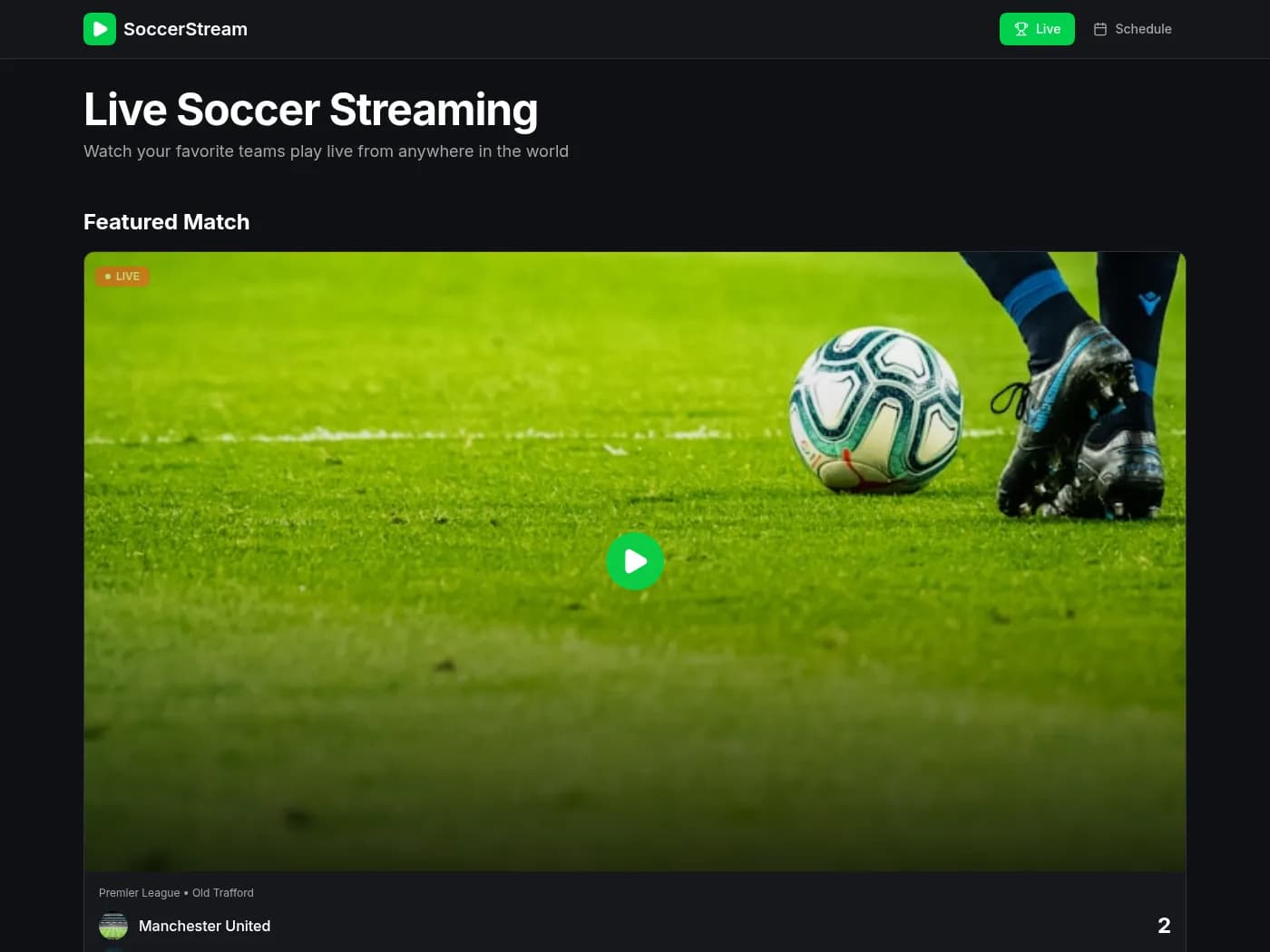 Live Soccer Streaming App
