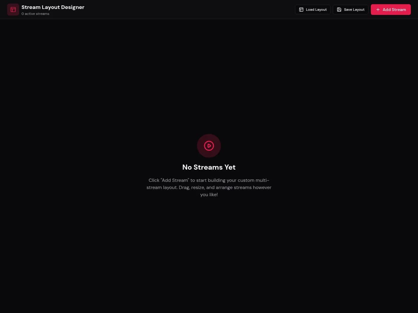 Live Stream Multi-Layout Designer