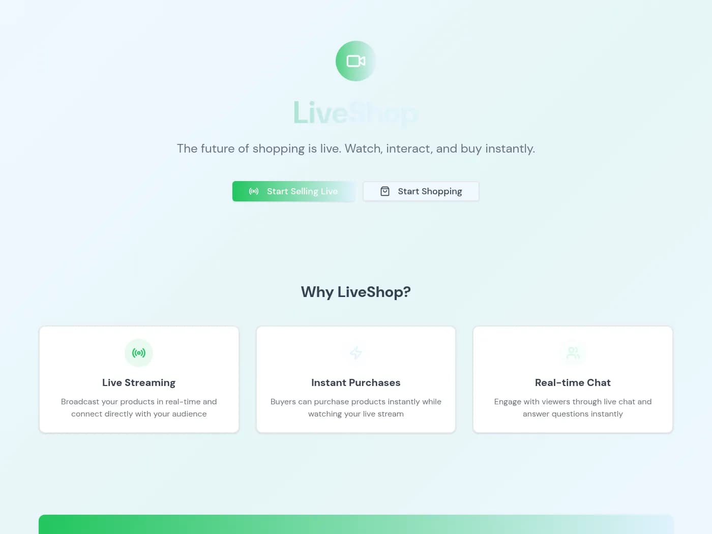 LiveStream Shopping Platform
