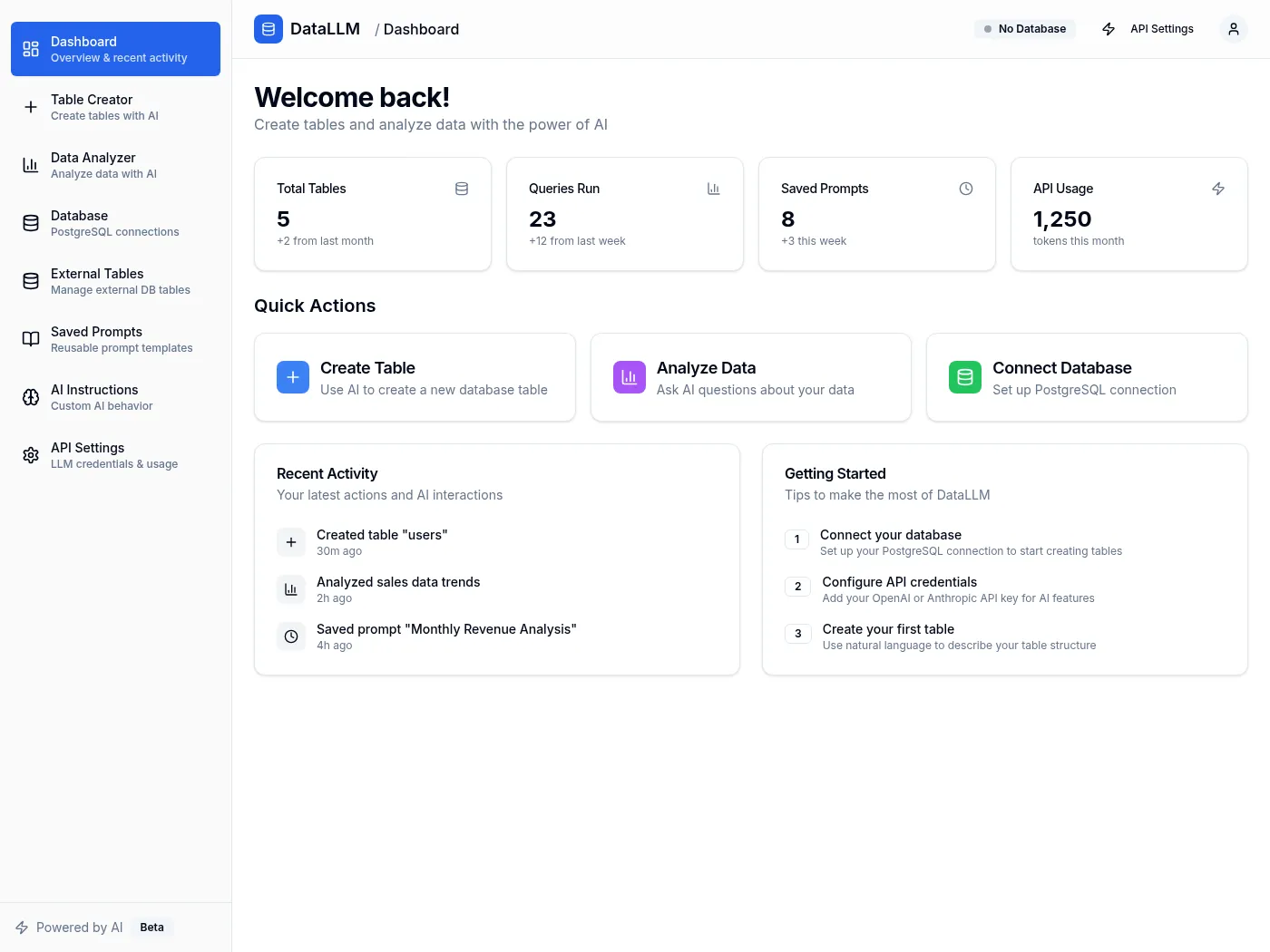 LLM-Powered Data Table Creator & Analyzer