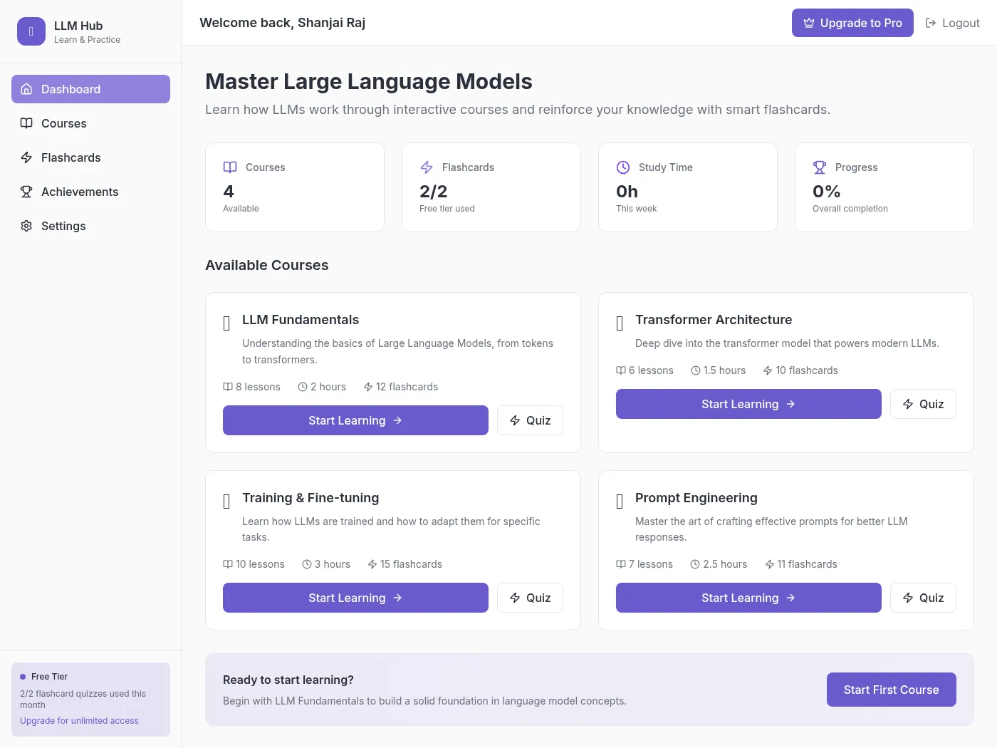 LLM Interactive Learning Platform