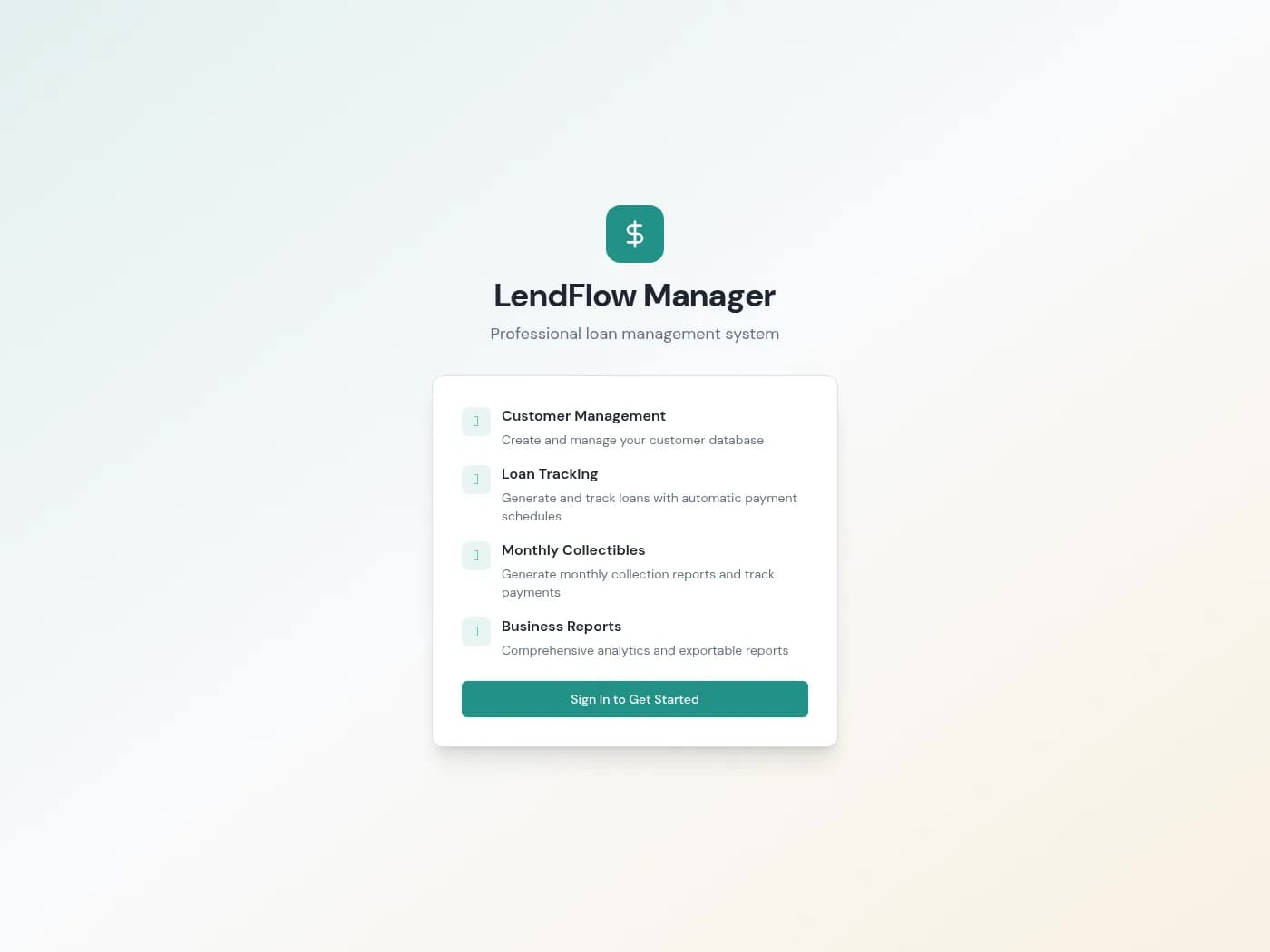LendFlow Manager