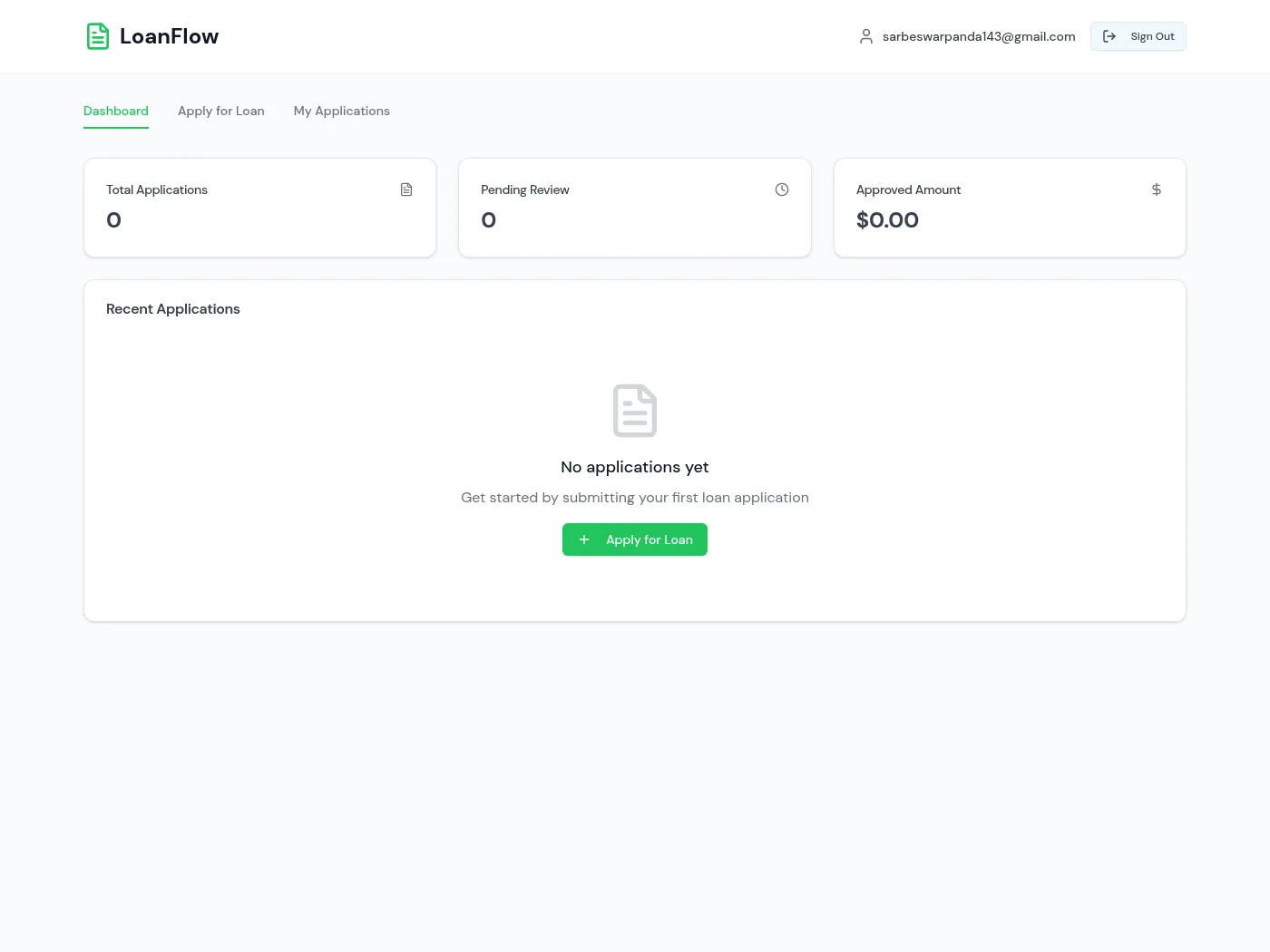 Loan Management System with User Applications and Admin Controls