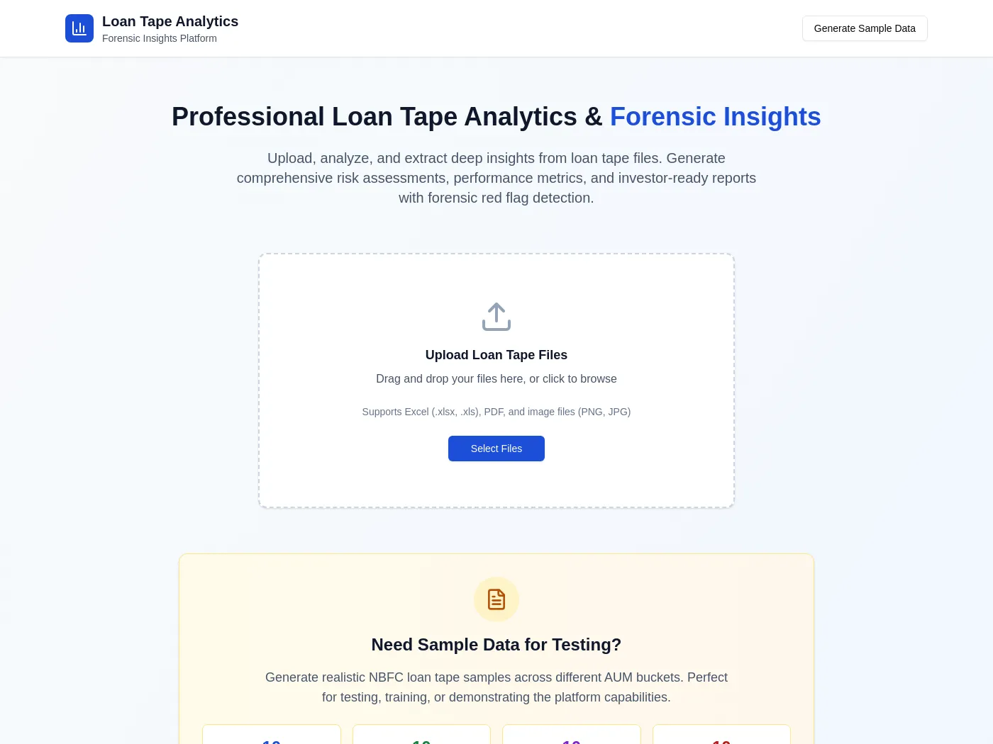 Loan Tape Analytics & Forensic Insights Platform
