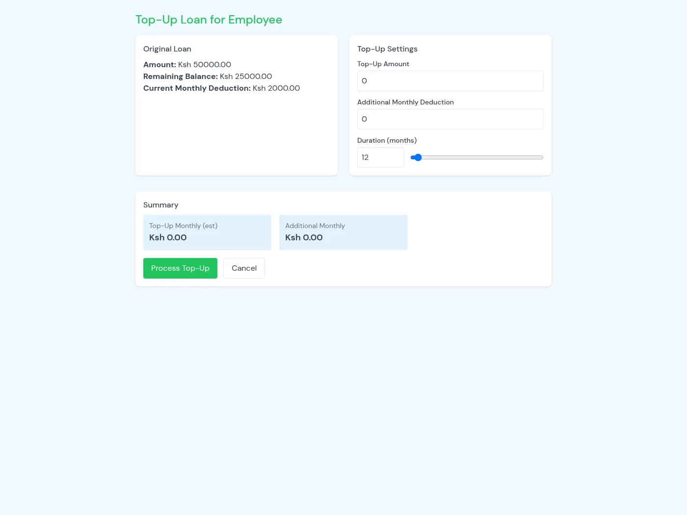 Flexible Loan Top-Up System for Accountants