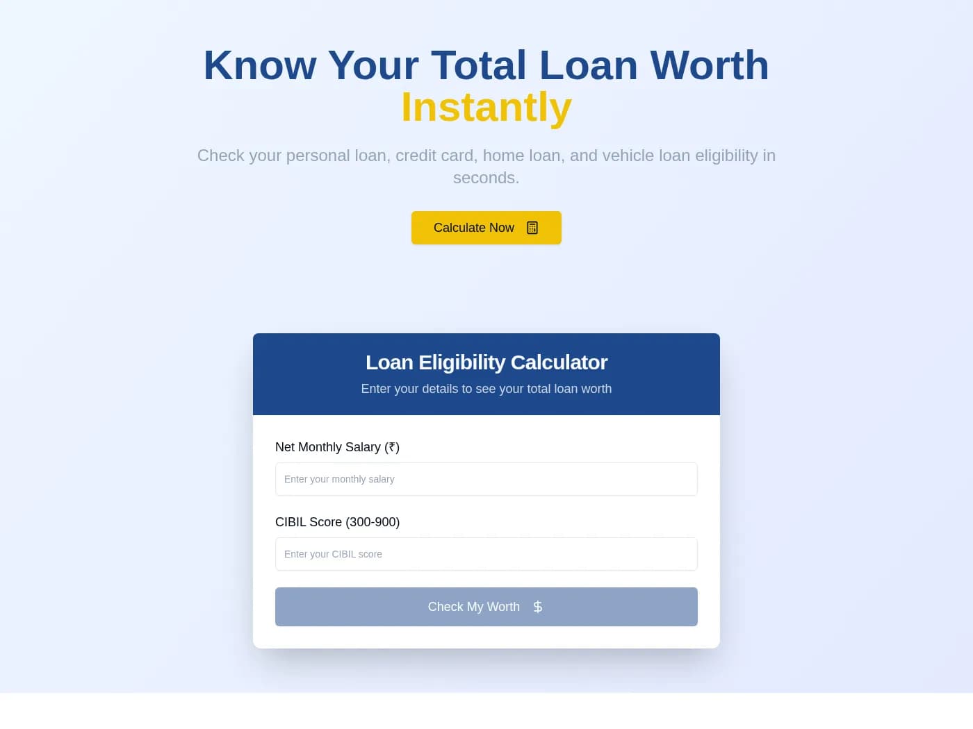 LoanSwitch – Modern Financial Calculator for Indian Salaried Users