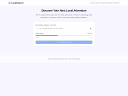 LocalExplorer - Hyper Local Discovery App