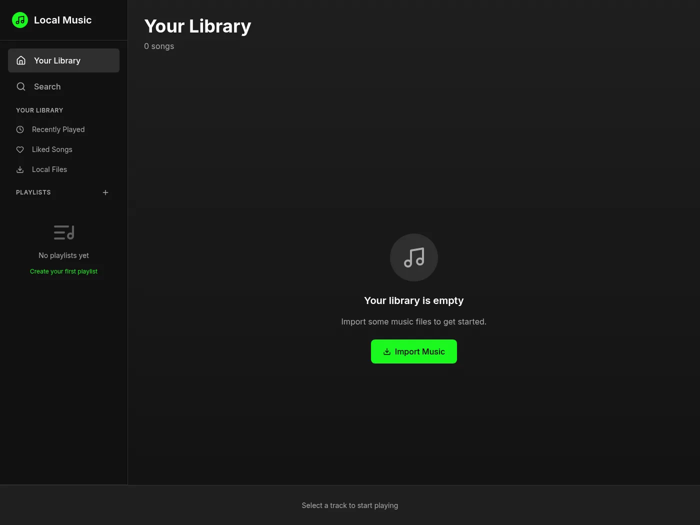 Local Media Player Inspired by Spotify & YouTube Music