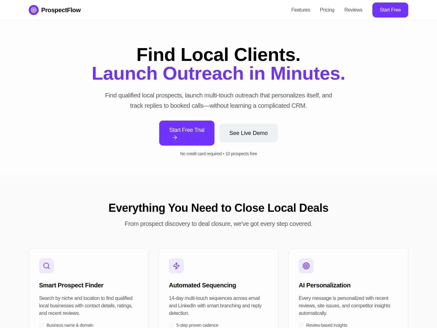Local Prospect Outreach & Pipeline Platform