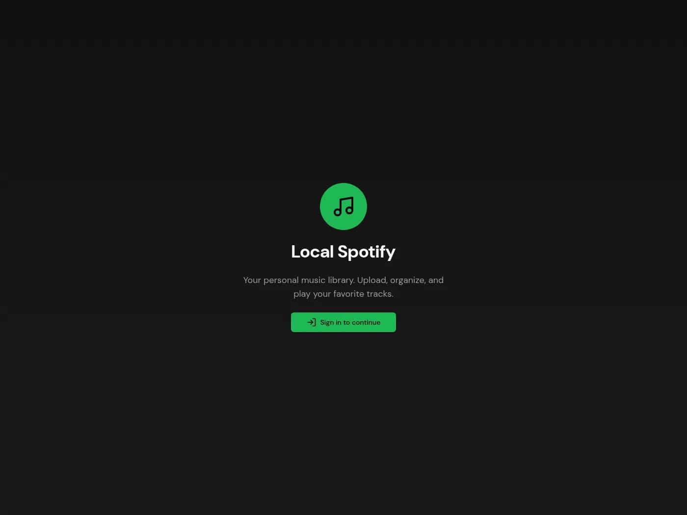 Local Spotify Clone