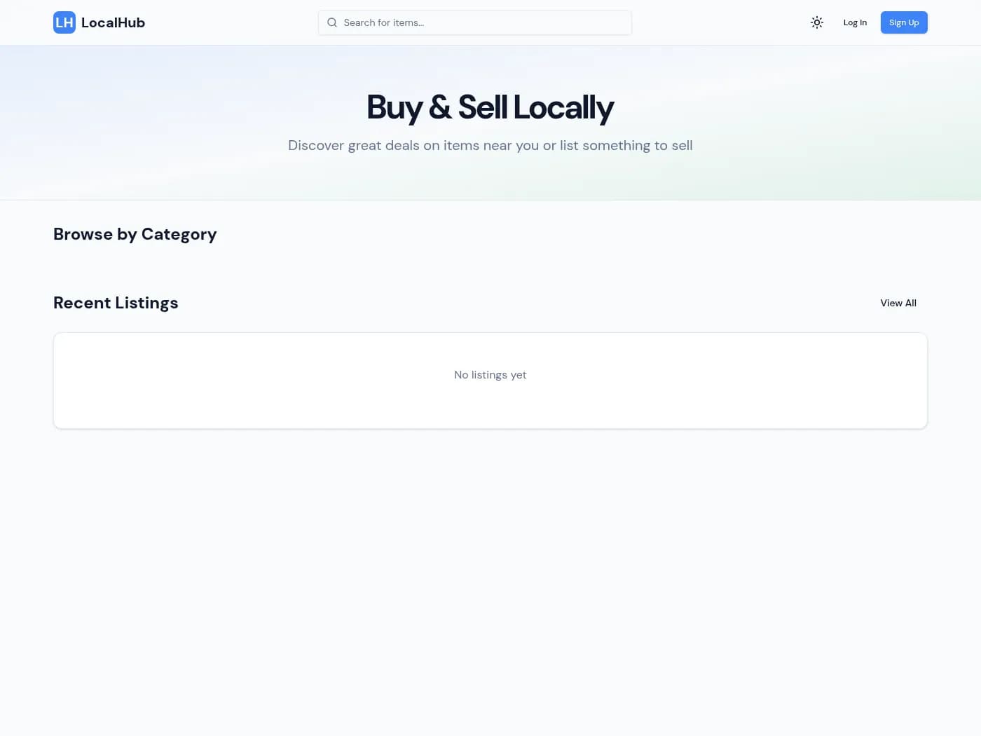 LocalHub — Social Marketplace for Local Buying, Selling, and Community Trading
