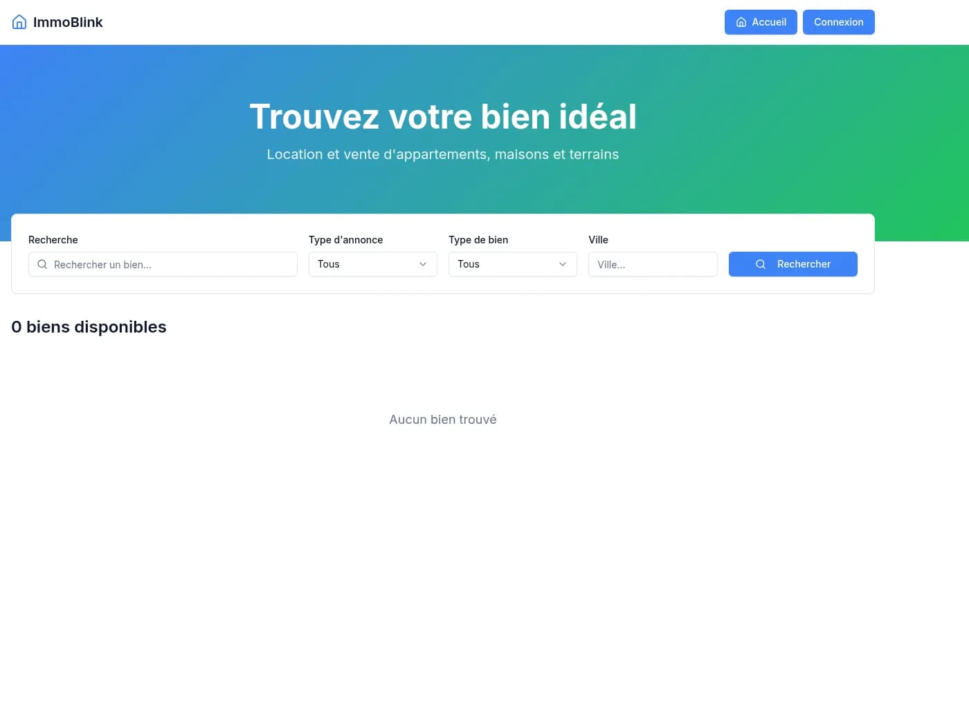 Plateforme Web Mobile de Location et Vente Immobilière