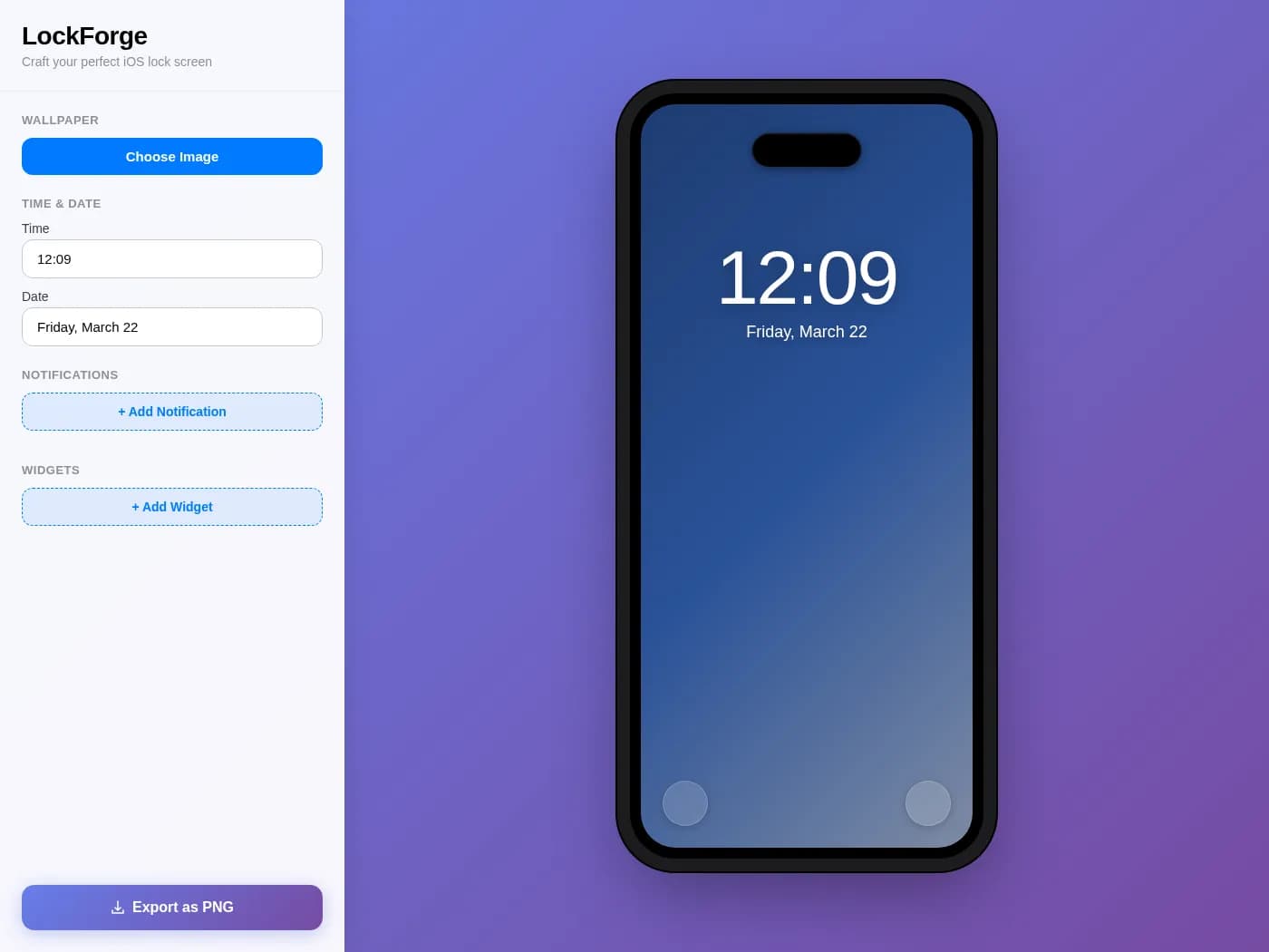 LockForge - iOS 17 Inspired Fake Lock Screen Creator