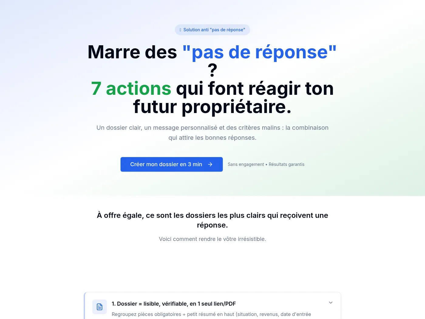 Locservice Landing Page Optimized for Tenants