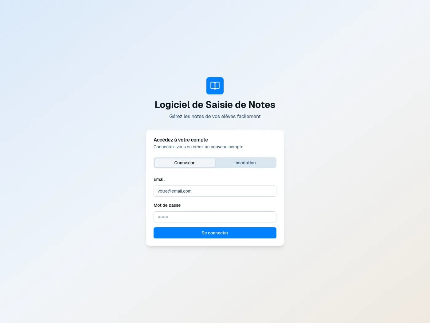 Logiciel de Saisie de Notes