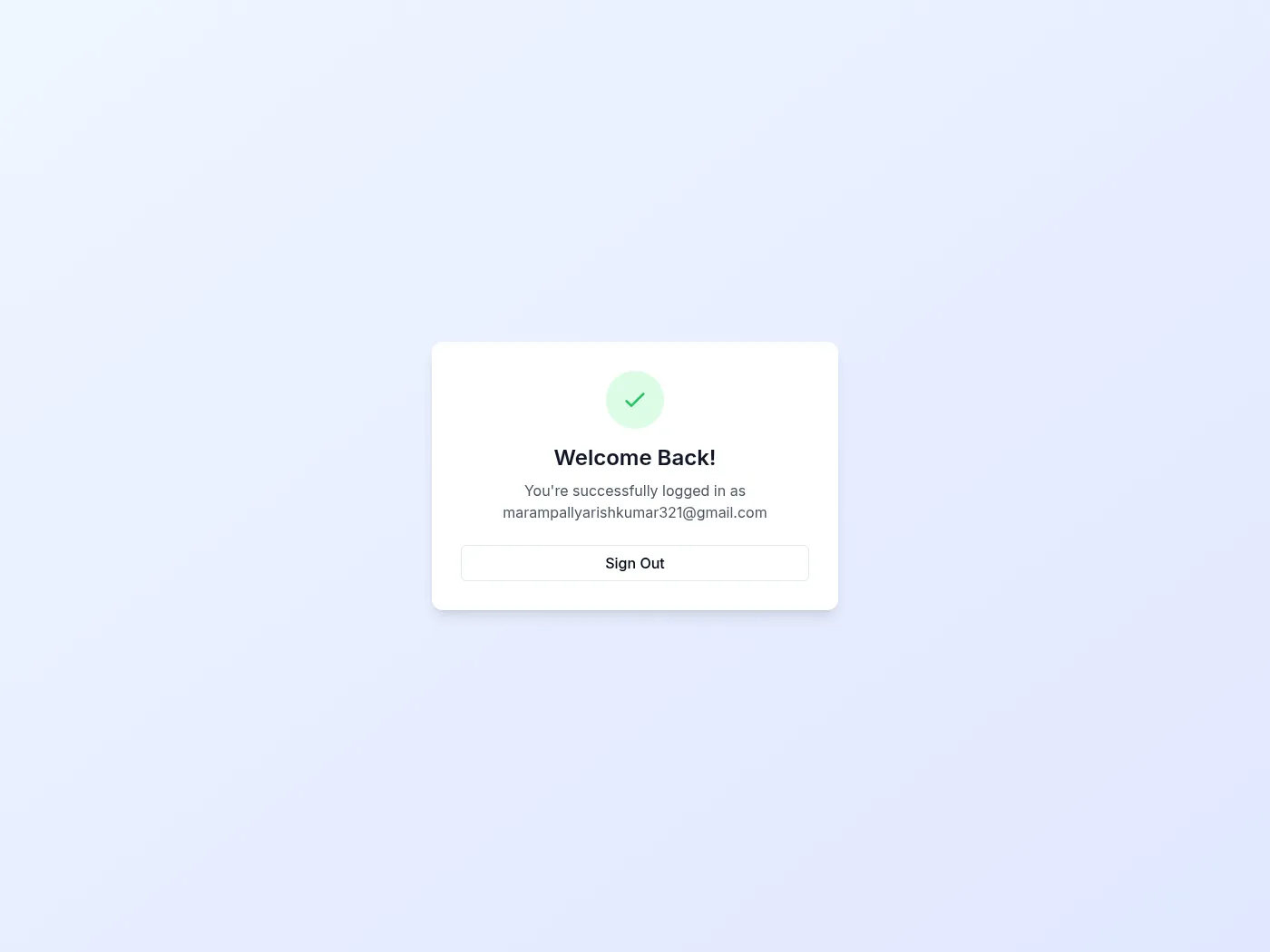 Simplified Login Page UI