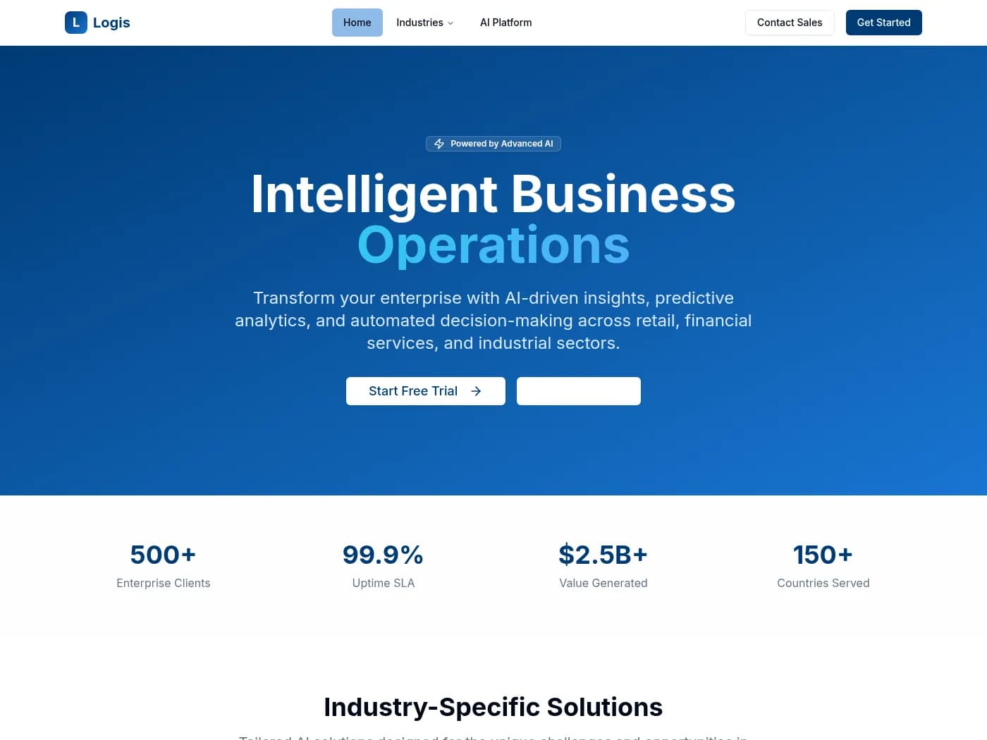 Logis: SymphonyAI Clone for Intelligent Business Operations