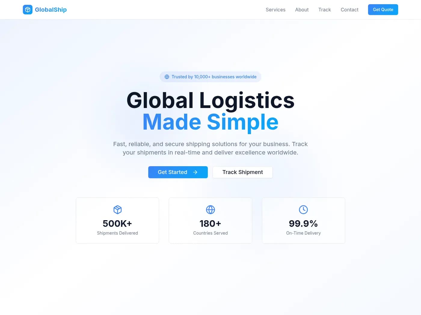 Logistics Company Landing Page