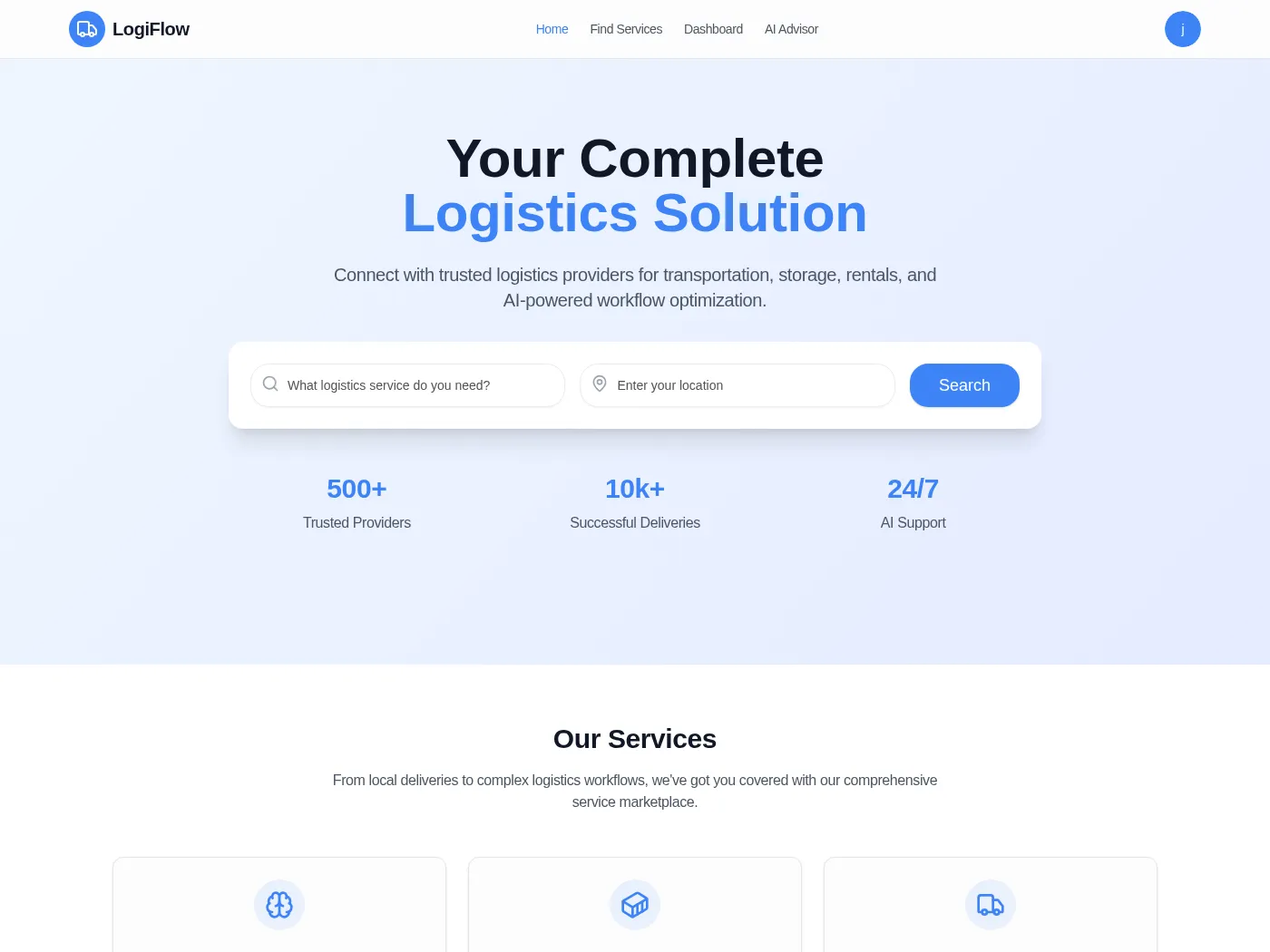 Logistics Marketplace & Workflow Platform