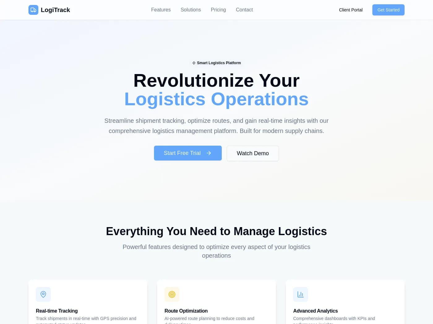 LogiTrack: Smart Logistics Management Platform