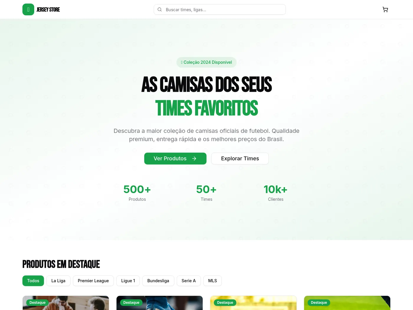 Loja Virtual de Camisas de Time