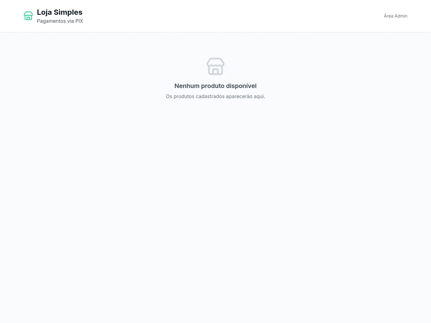 Loja Simples com PIX Automático via PushinPay
