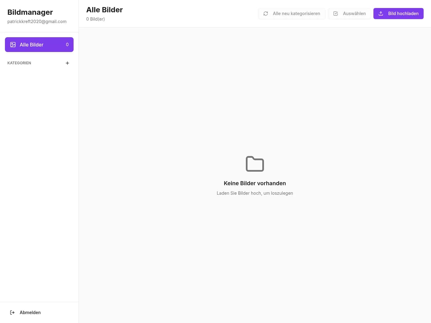 Lokale Bildmanager-App