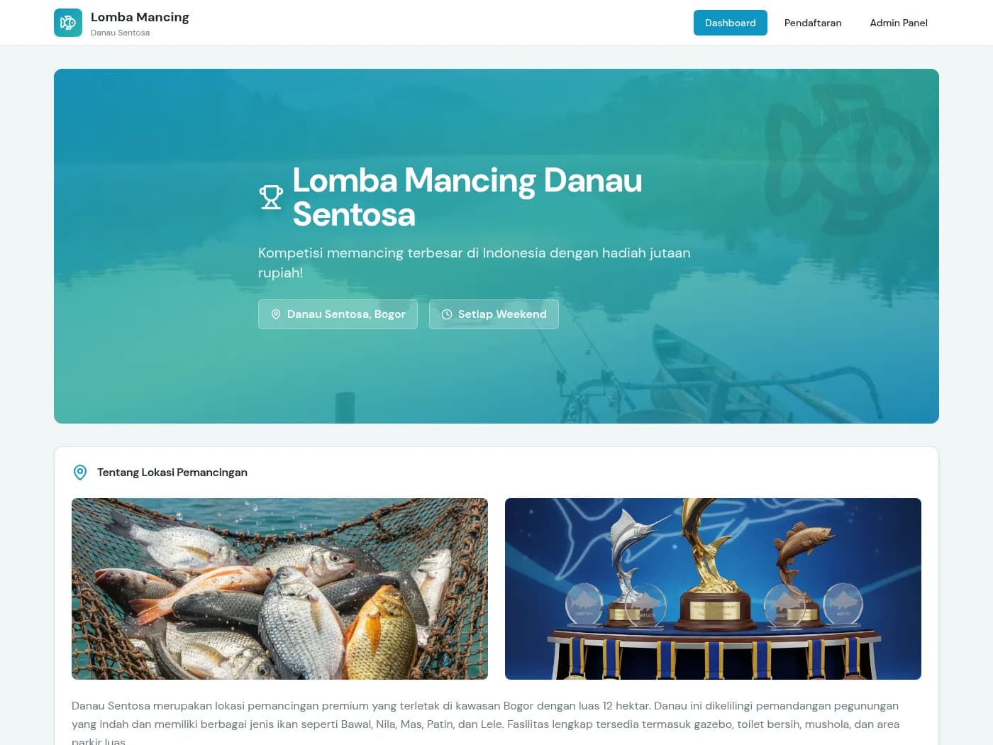 Lomba Mancing Registration Portal