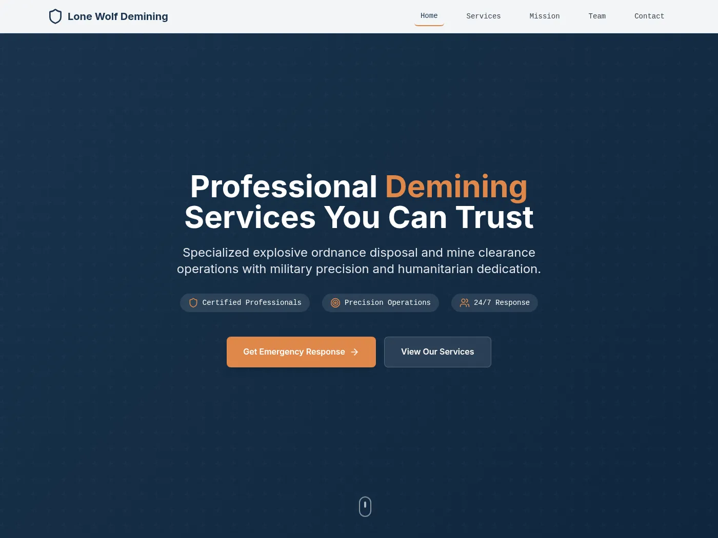 Lone Wolf Demining Company Website