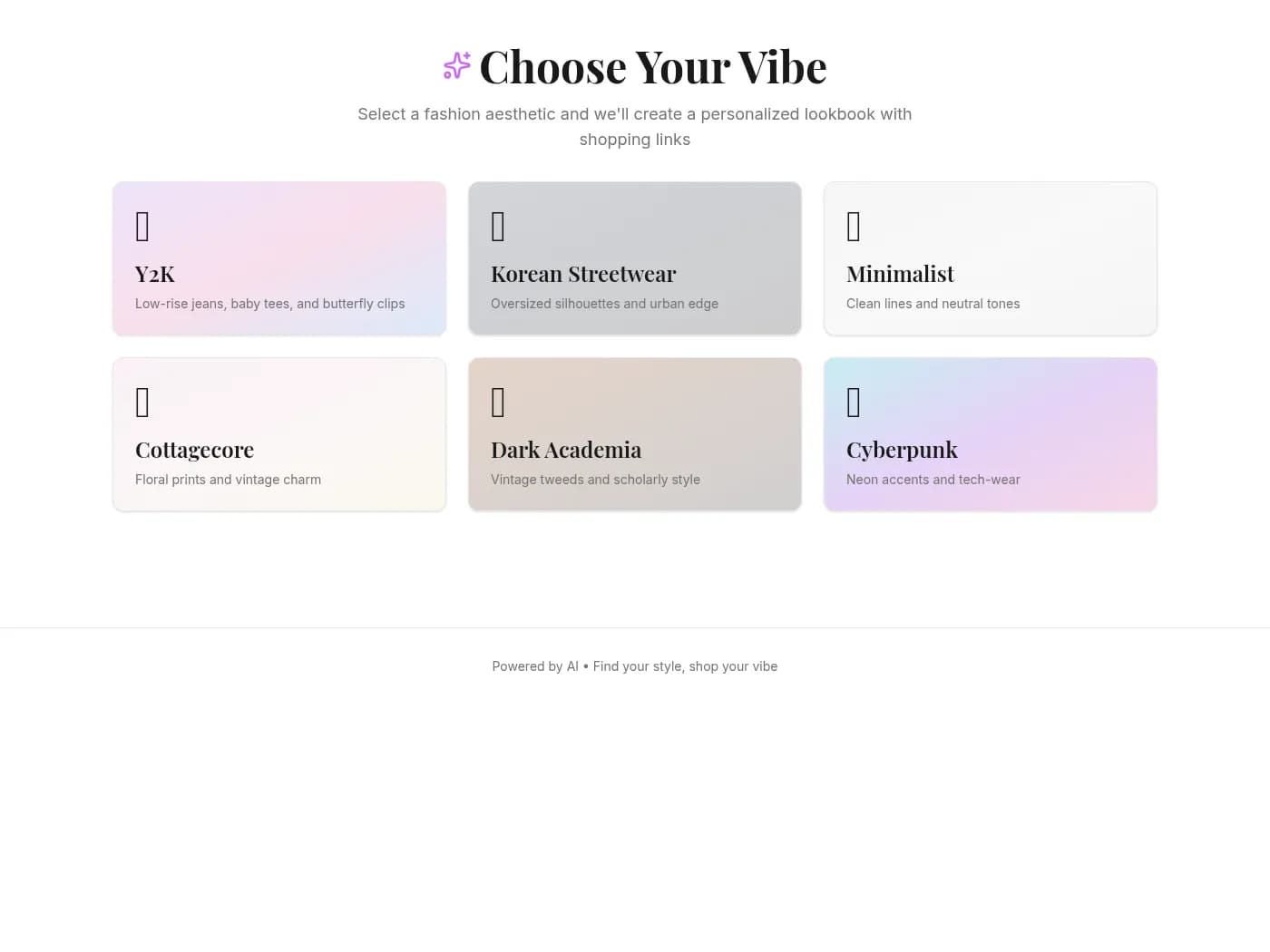 Lookbook Generator by Vibe