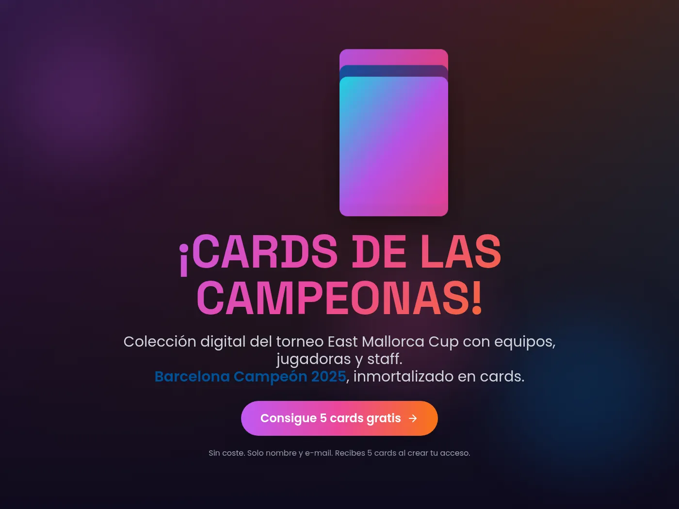 LoopiVerse x Barça Campions: Landing Page Vibrante para Coleção de Cards Digitais