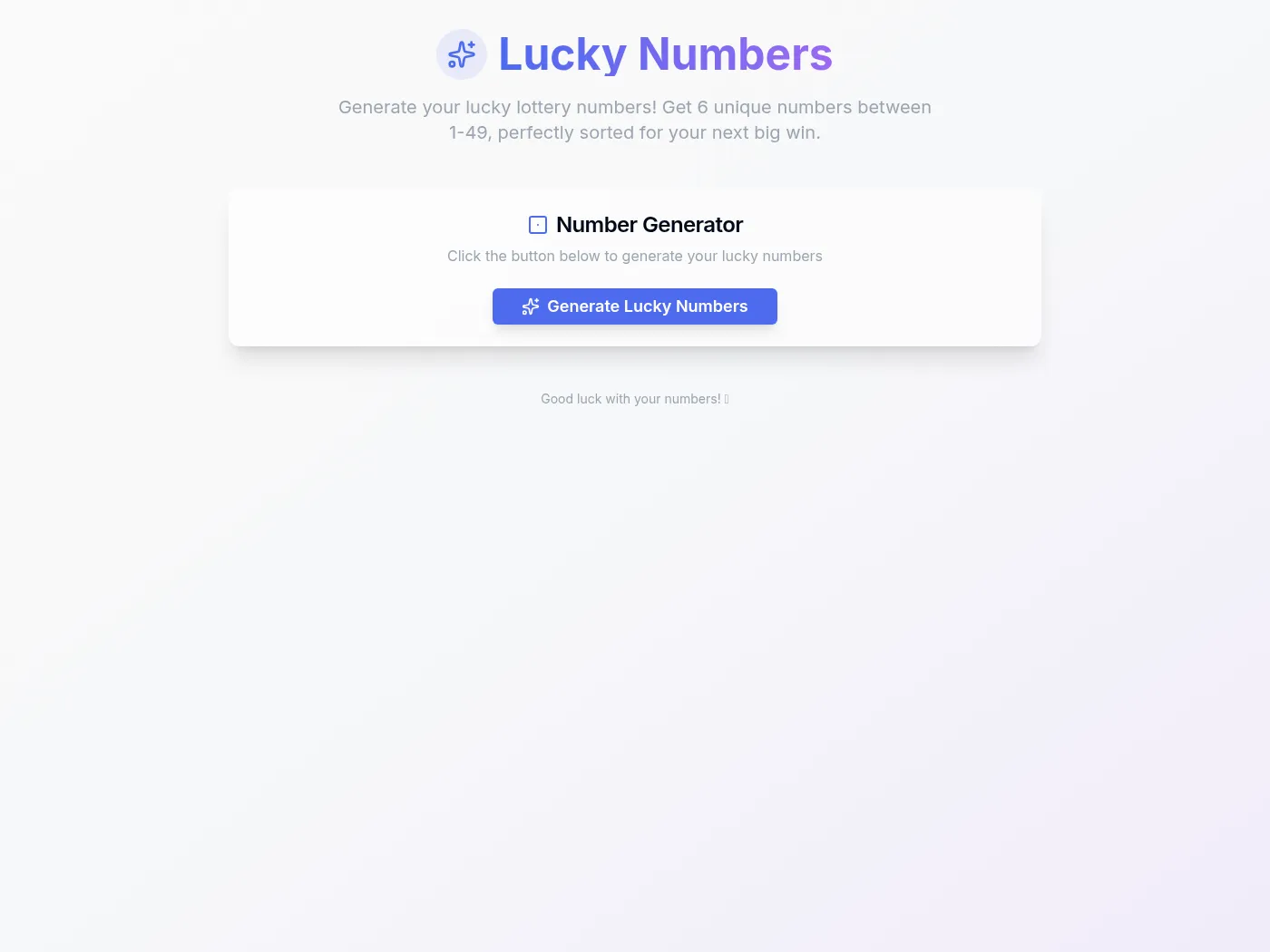 Lotto Number Generator