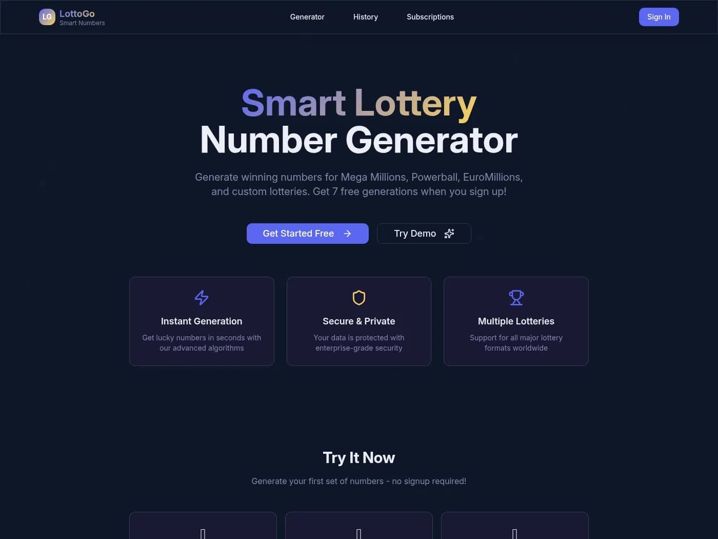 LottoGo - Secure Self-Hosted PHP Lottery Number Generator with User Accounts, Subscriptions, and Admin