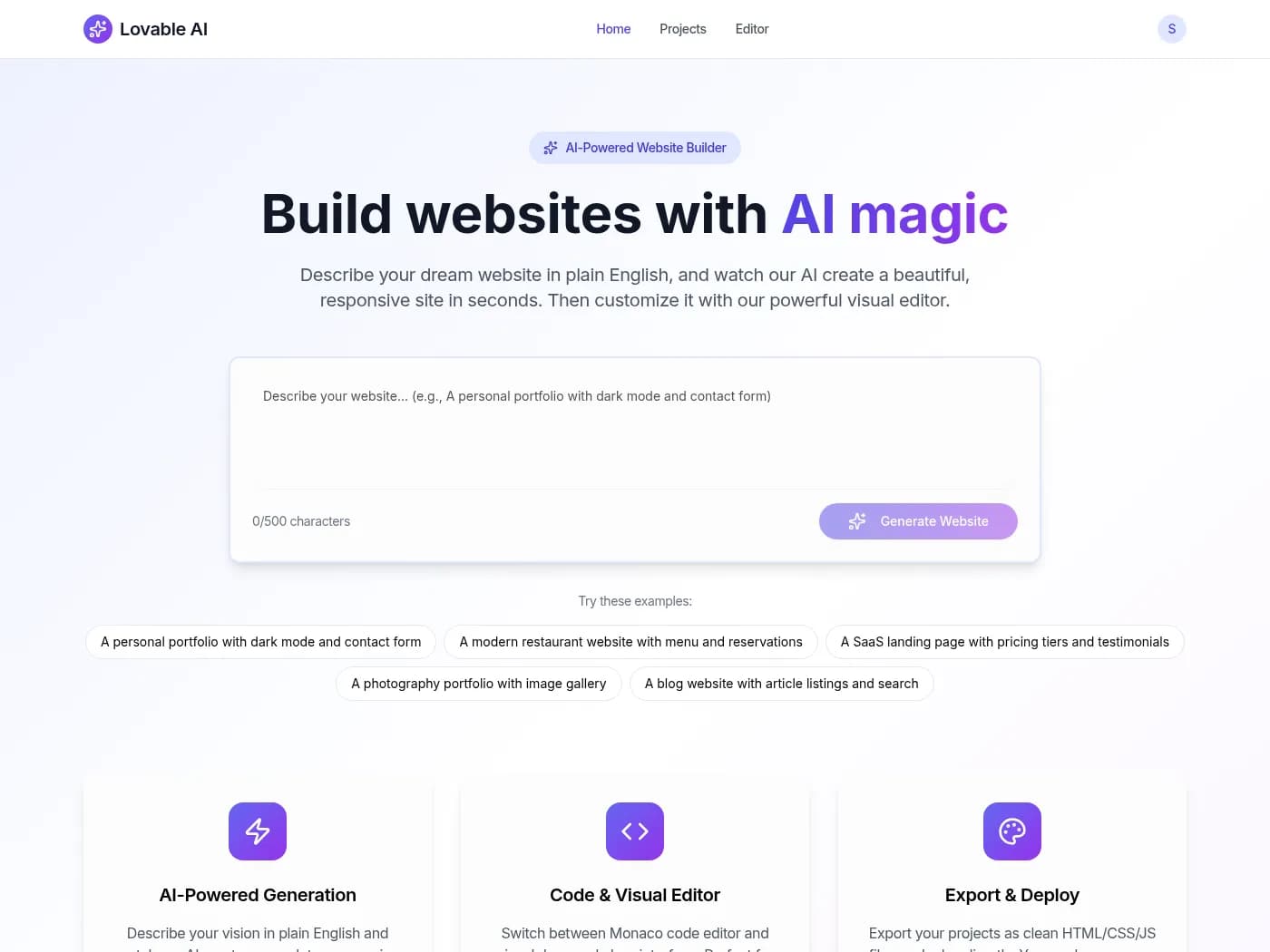 Lovable AI Website Builder