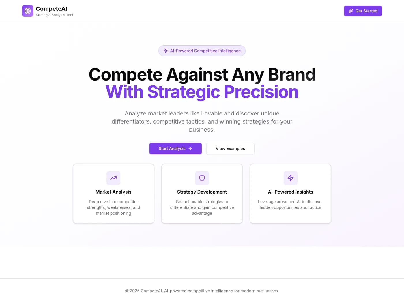 Lovable Competitor Analysis Tool