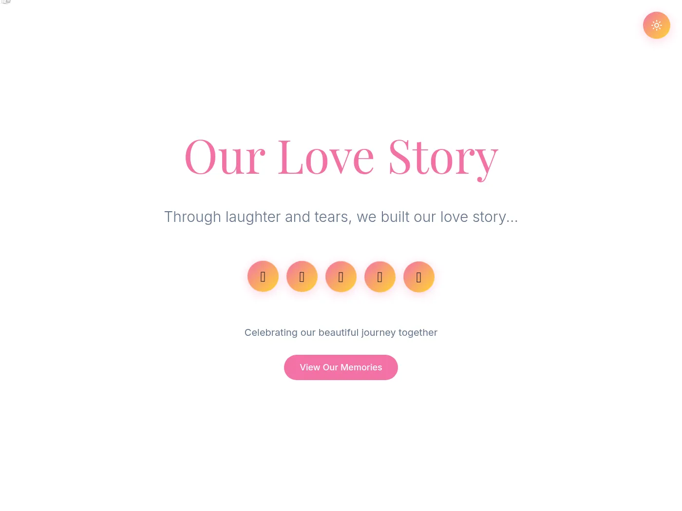 Love Anniversary Storybook Website