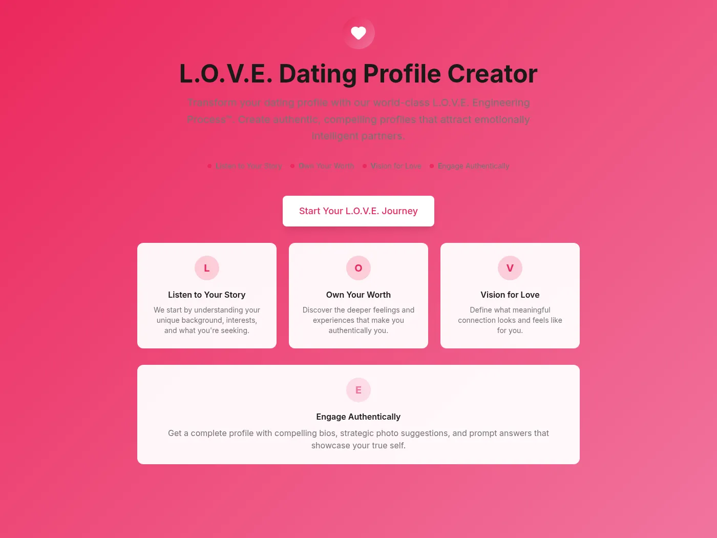L.O.V.E. Dating Profile Creator