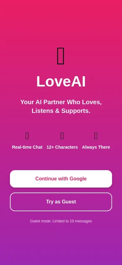 LoveAI: Virtual Girlfriend & Boyfriend Chat App