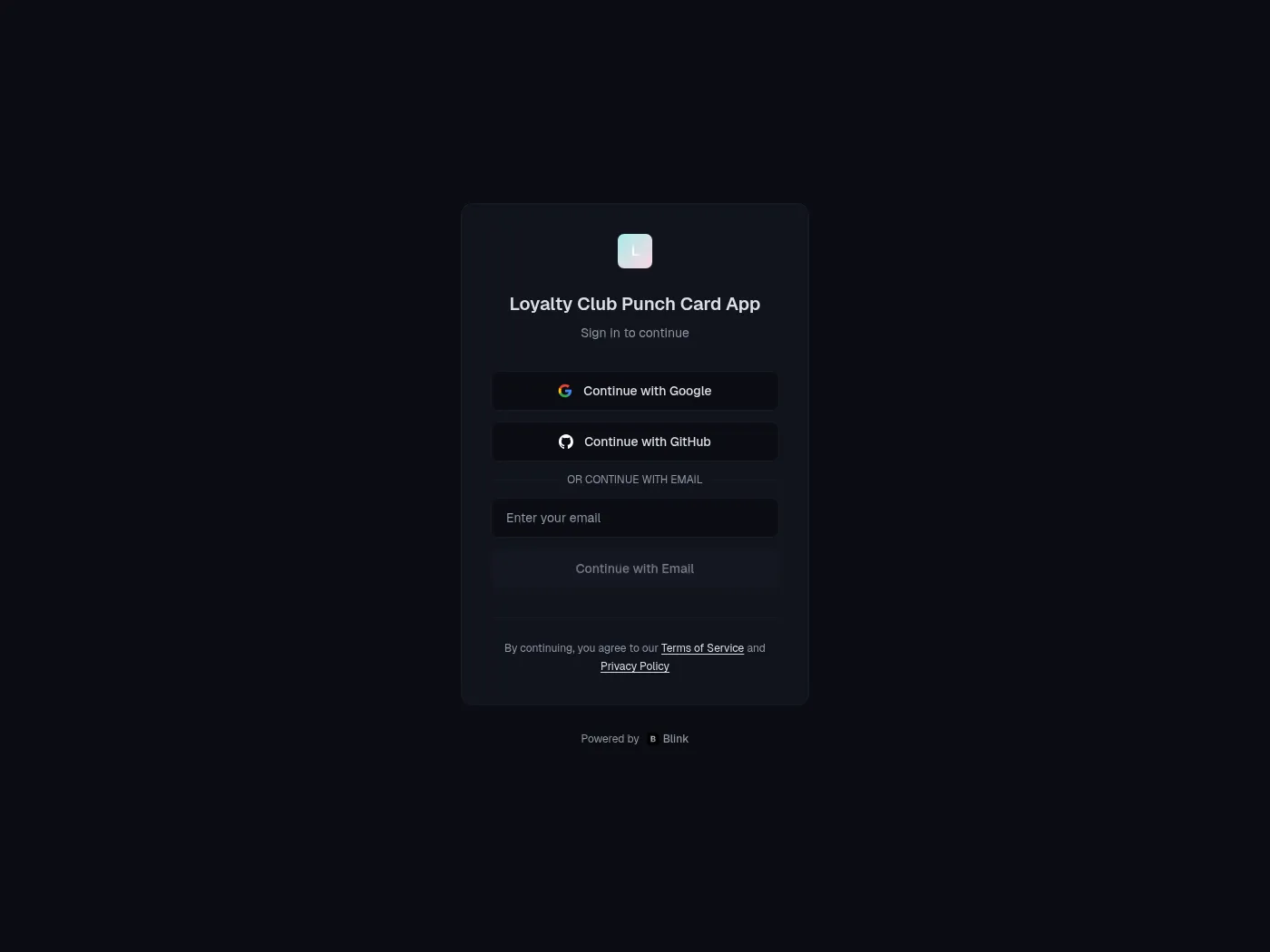 Loyalty Club Punch Card App