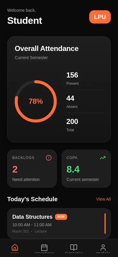 LPU Campus Companion - Minimalist University Mobile App