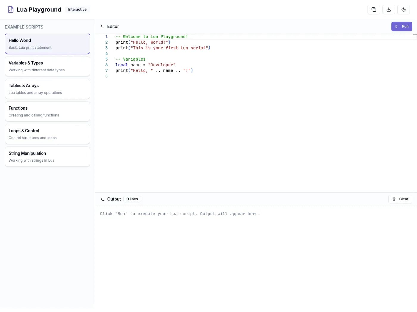 Lua Integration Playground