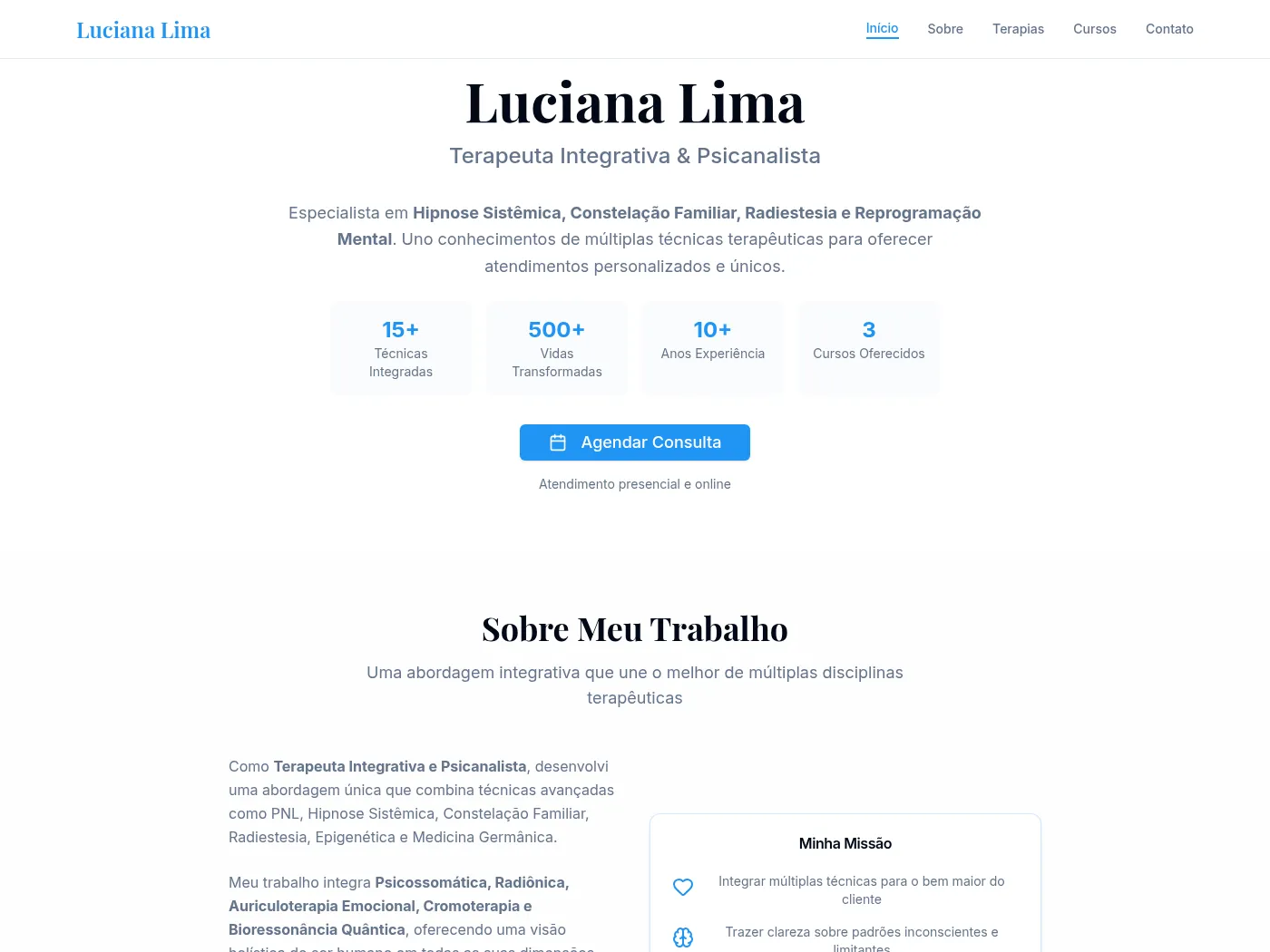 Luciana Lima - Terapeuta Integrativa e Psicanalista