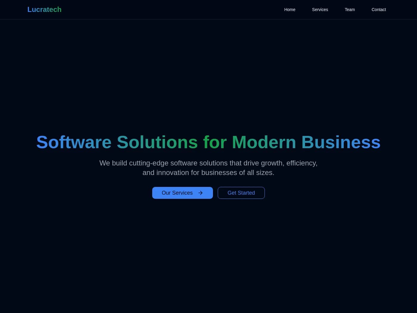 Lucratech Software Services Website